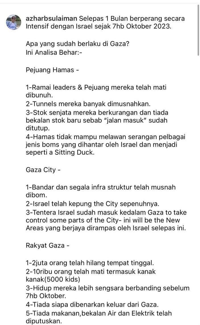 'Analisis' tentang kesan konflik peperangan dikecam, netizen cadang ...