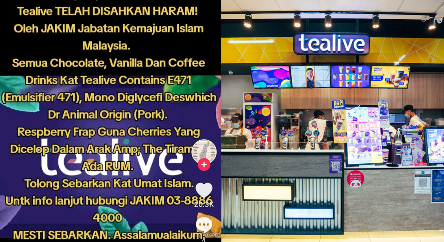 'Tealive pemegang Sijil Pengesahan Halal Malaysia yang masih sah ...