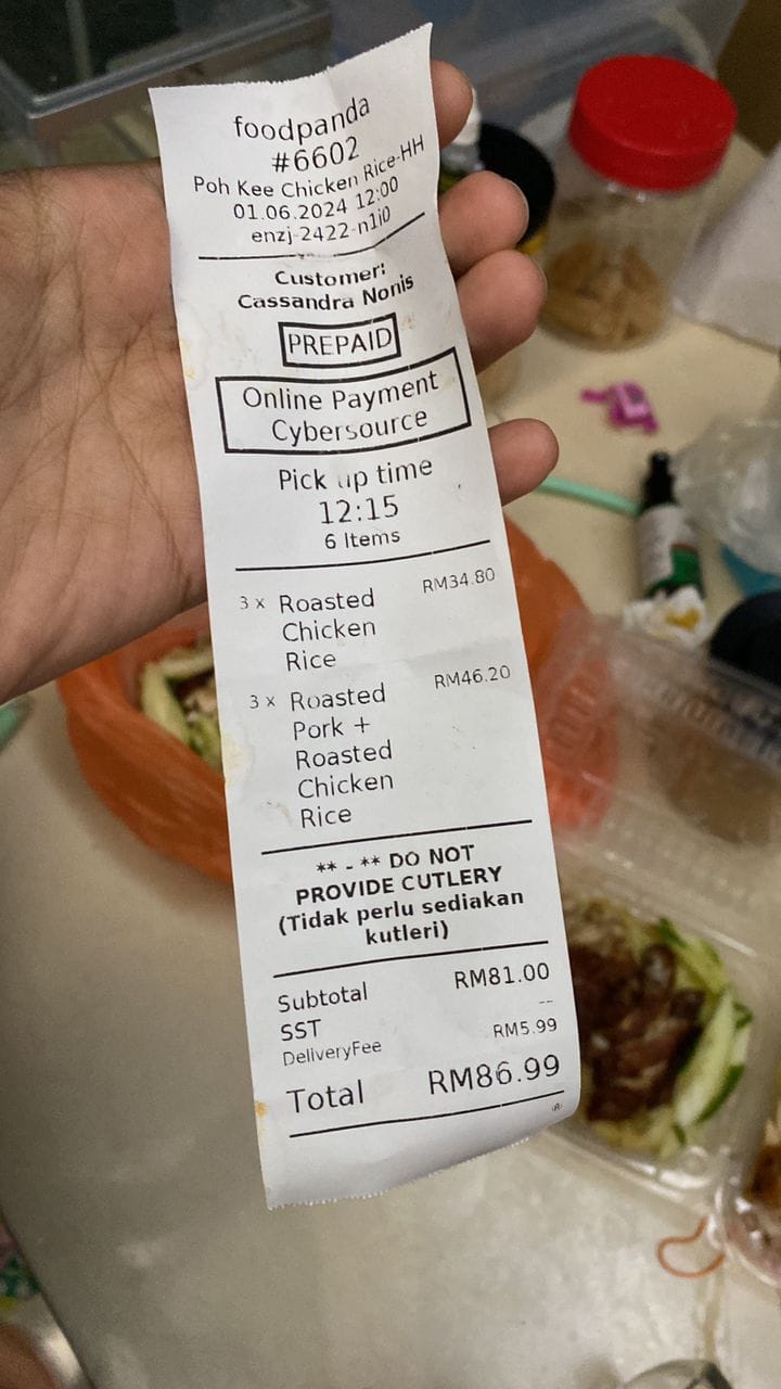 Anak pelanggan termakan nasi babi disebabkan rider tersilap hantar ...