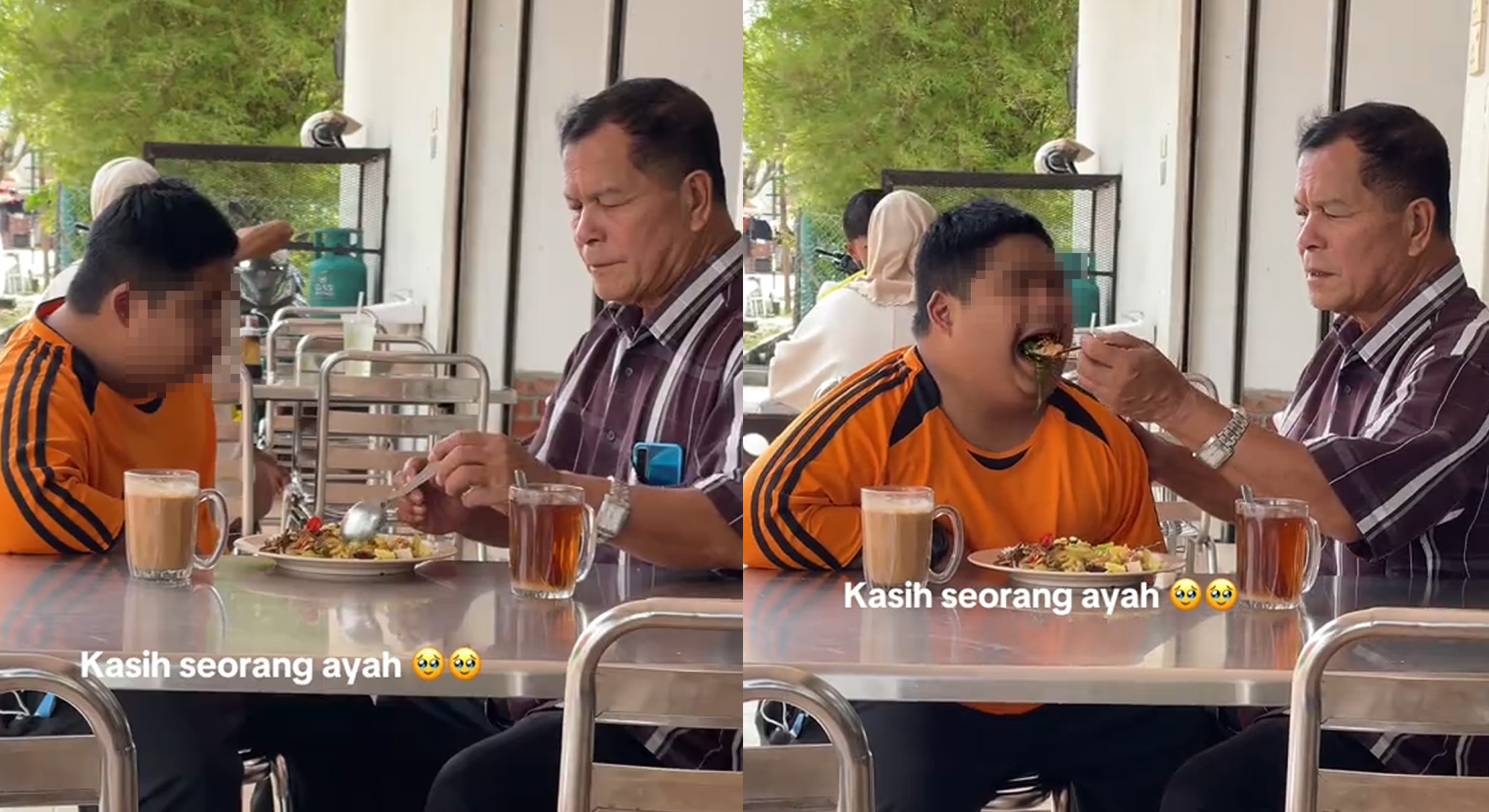 'Pakcik buat saya menangis' - Ramai netizen tersentuh tonton video bapa suap anak istimewa ini ...